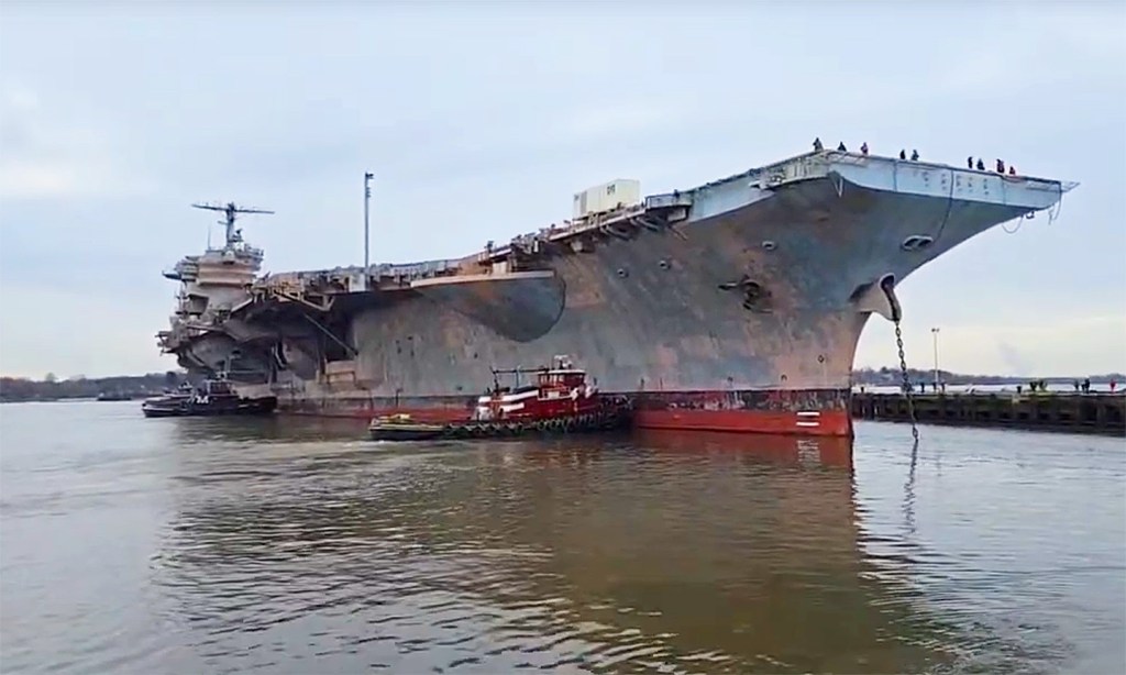 The Famed Ex-USS John F. Kennedy Casts Off On Its Final Voyage (Updated)