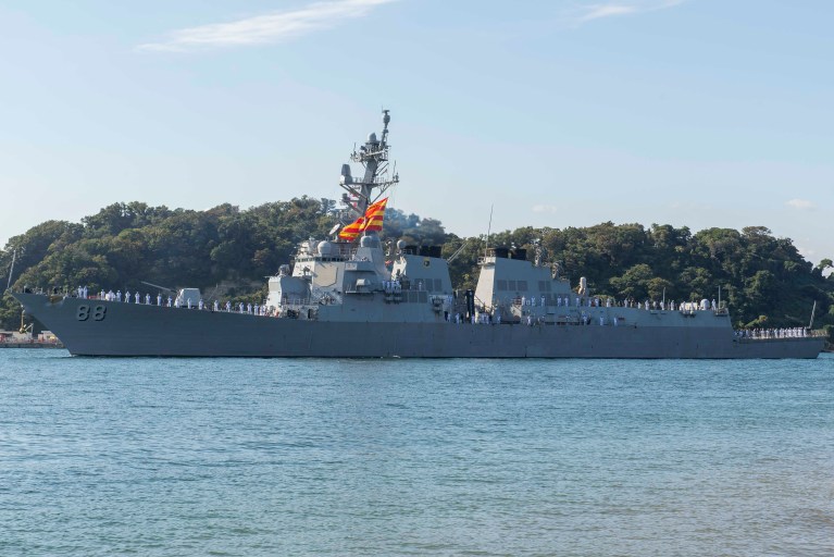Navy HELIOS Laser Aboard USS Preble Zaps Drone In Latest Test