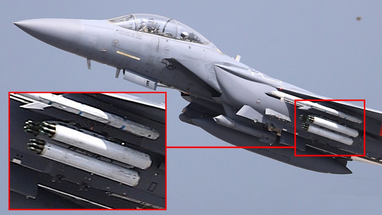 F-15E Spotted Packing Big Laser-Guided Rocket Arsenal Ideal For Drone ...
