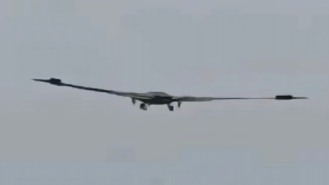 Large Stealth Flying Wing Aircraft Photographed Over China