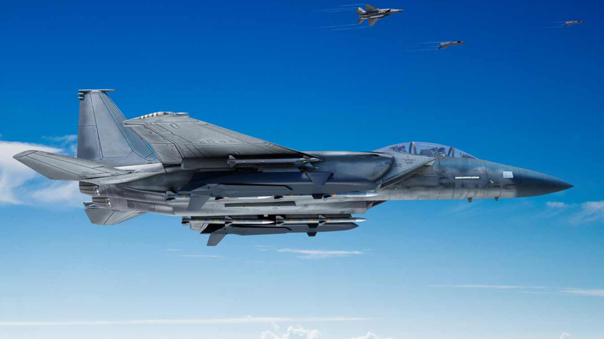 F-15 Depicted Launching LongShot Air-To-Air Missile Carrier Drone In ...