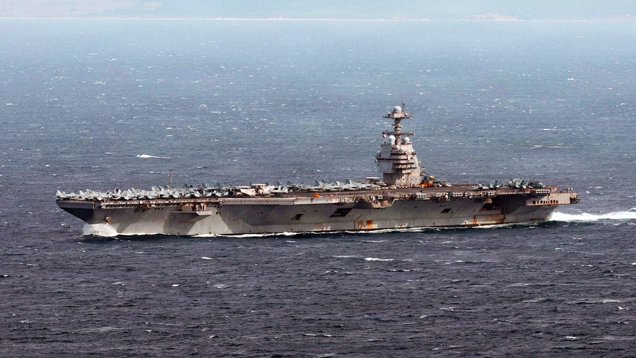 Supercarrier USS Gerald R. Ford Enters U.S. Southern Command's Area Of ...