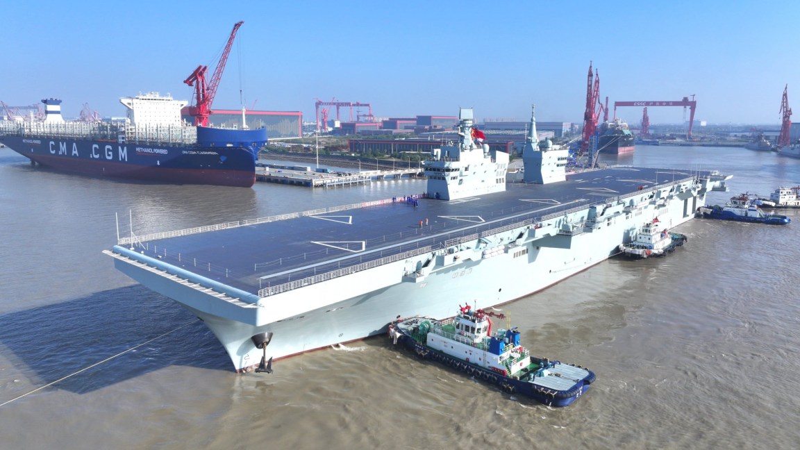 China’s Type 076 Supersized Amphibious Assault Ship Heads To Sea On Its ...