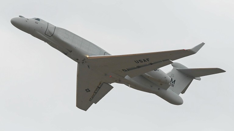 New EA-37B Compass Call Electronic Warfare Jet Makes Maiden Voyage To ...