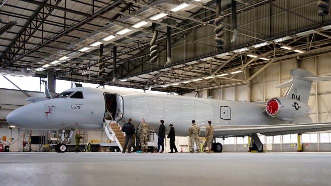 New EA-37B Compass Call Electronic Warfare Jet Makes Maiden Voyage To ...
