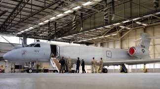 New EA-37B Compass Call Electronic Warfare Jet Makes Maiden Voyage To ...