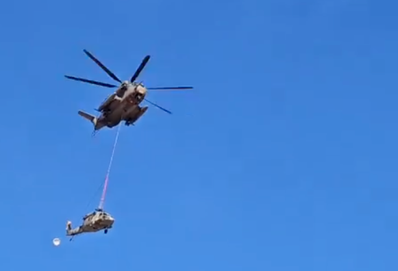 Israeli CH-53 Dropping Stricken UH-60 During Sling-Load Mishap Caught ...