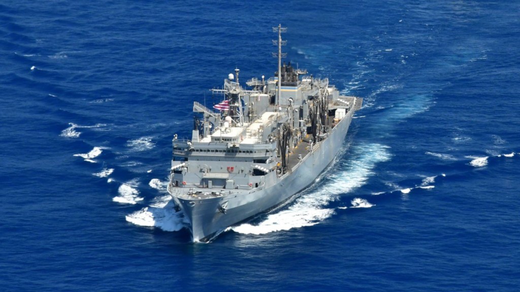 Destroyer USS Truxton Collides With Support Ship During At-Sea Resupply