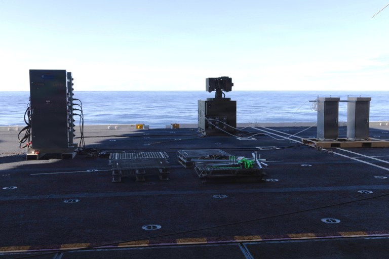 Navy Fires Drone-Frying LOCUST Laser From Supercarrier USS George H.W. Bush