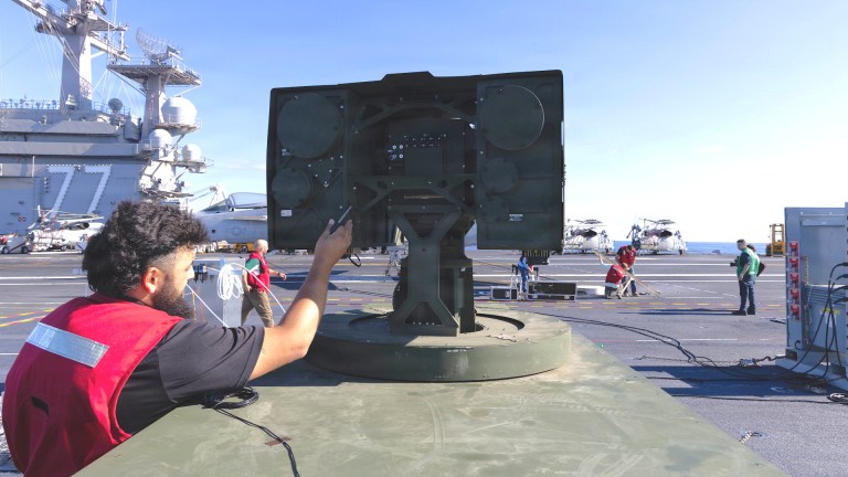 Navy Fires Drone-Frying LOCUST Laser From Supercarrier USS George H.W. Bush
