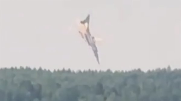 Russian Tu-22M3 Swing-Wing Bomber Seen Plunging Into The Ground
