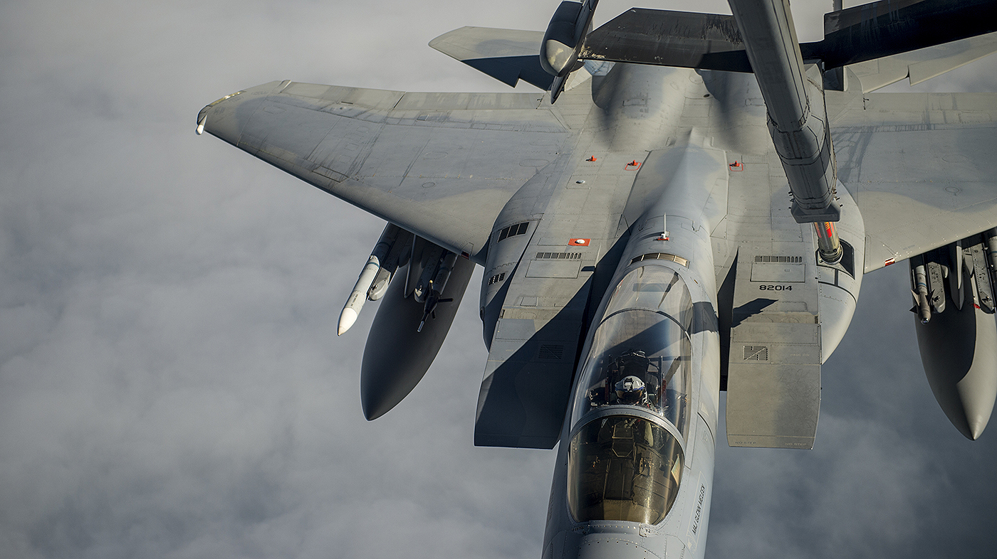 F-15C Eagle's New Infrared Search And Track Pod Spotted At Huge ...