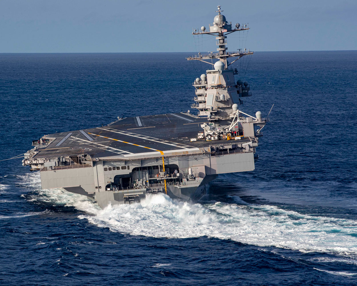 Check Out These Shots Of America's New Supercarrier Ripping Through ...