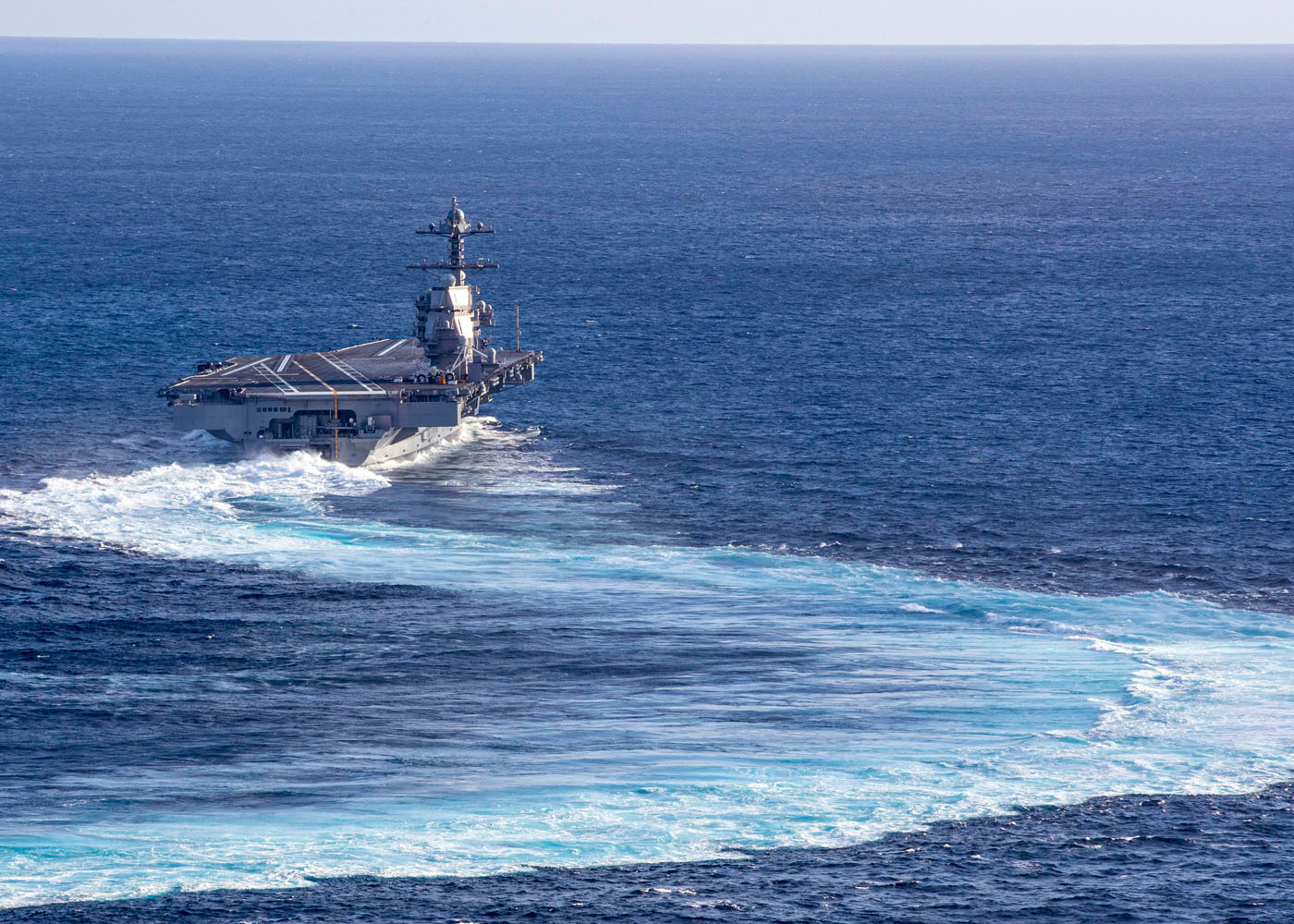 Check Out These Shots Of America's New Supercarrier Ripping Through ...