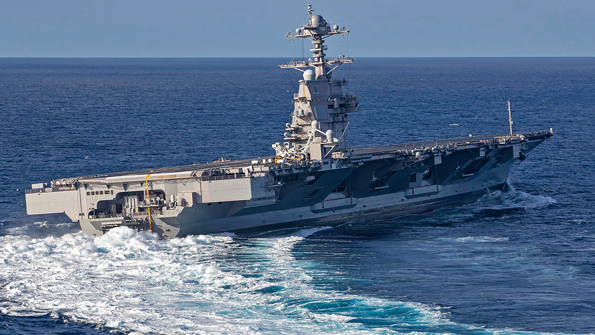Check Out These Shots Of America's New Supercarrier Ripping Through ...