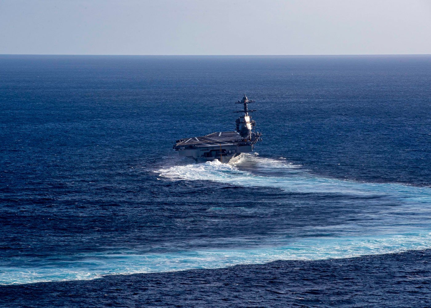 Check Out These Shots Of America's New Supercarrier Ripping Through ...