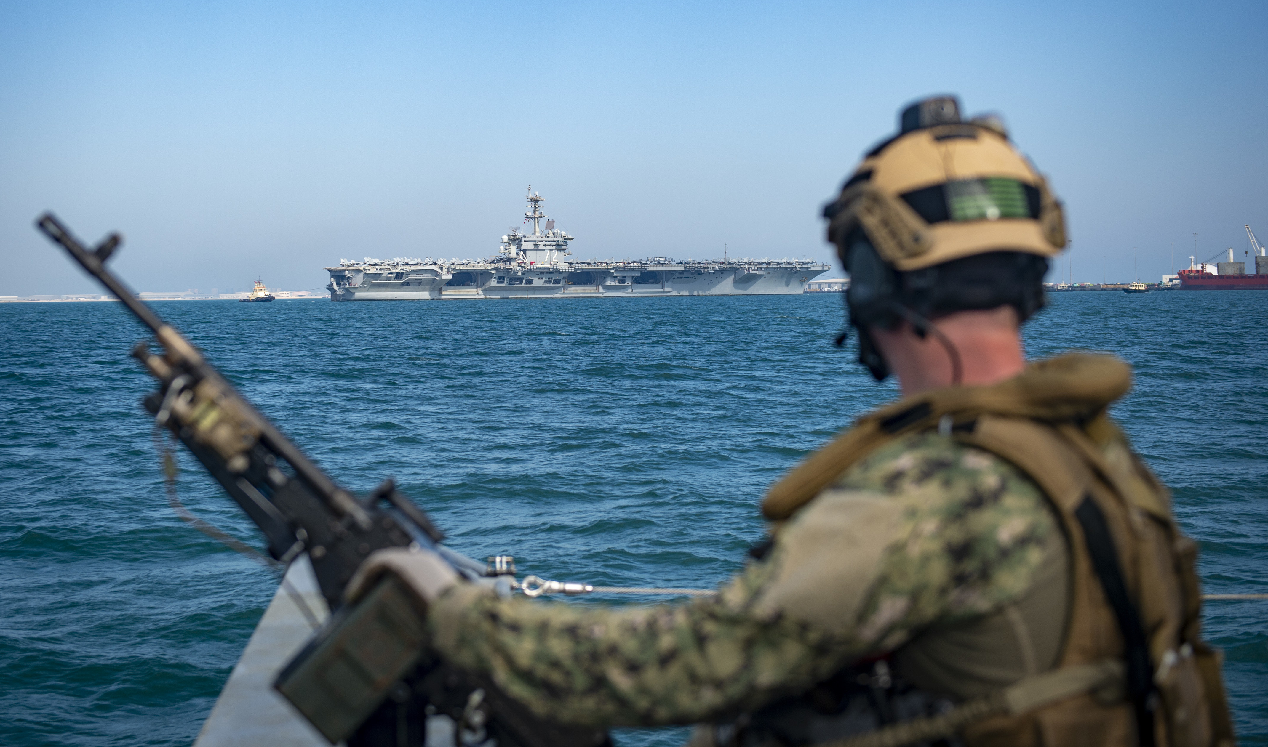 Navy Confirms Boat Swarm Seen Alongside Carrier Group In This Satellite ...