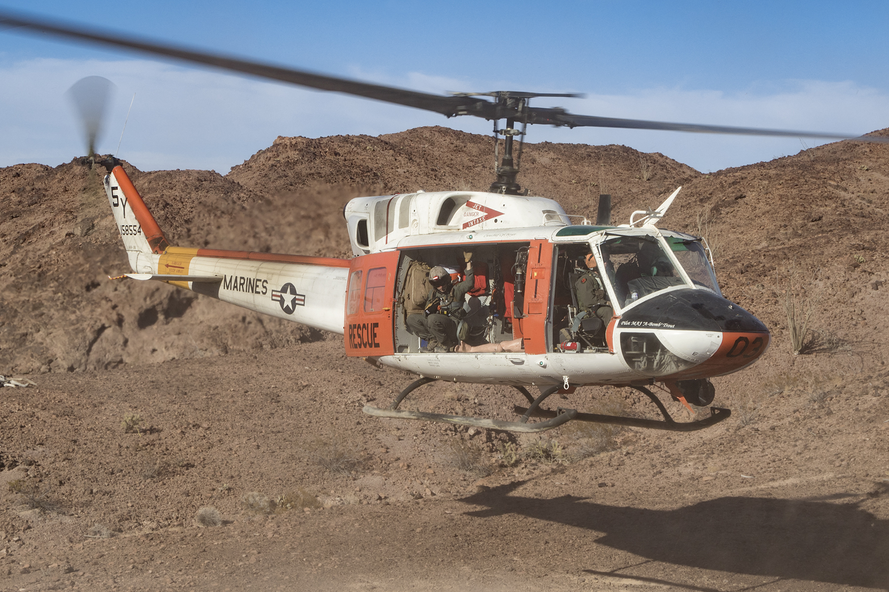 This Workhorse Huey Rescue Helicopter Flew President Reagan As Marine ...
