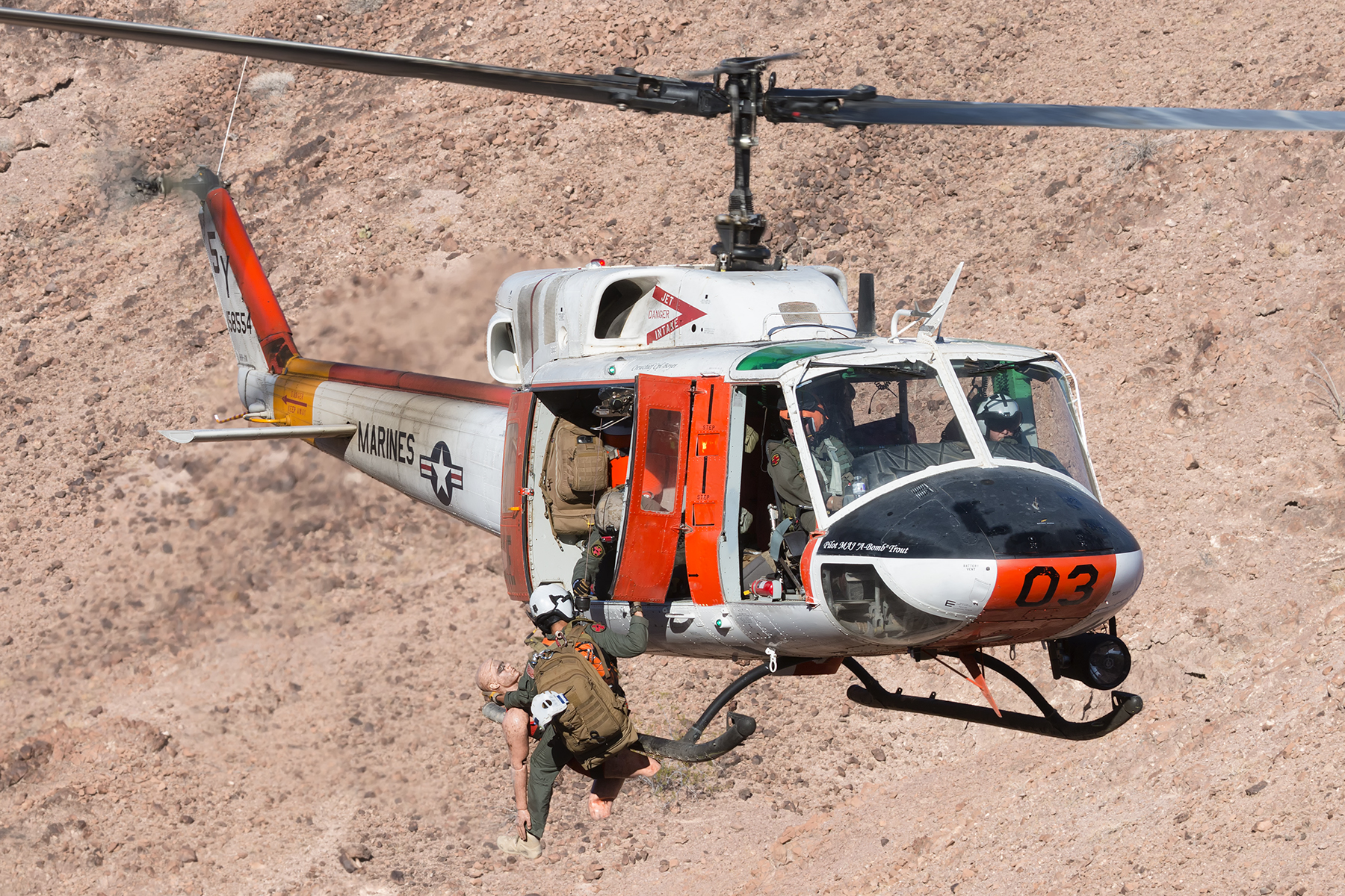 This Workhorse Huey Rescue Helicopter Flew President Reagan As Marine ...