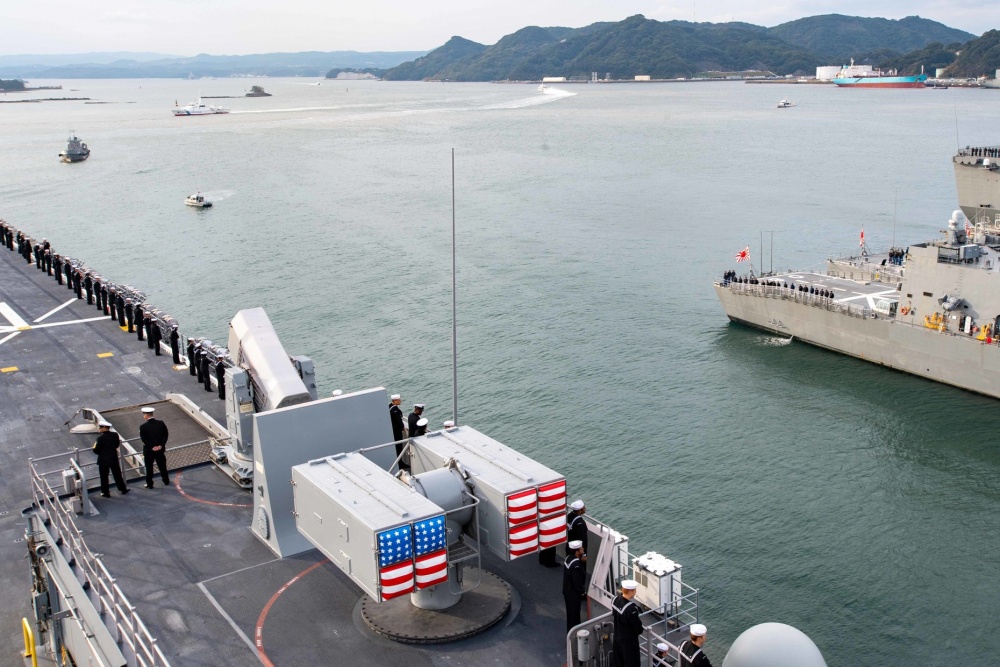 USS America Is Flying A Giant Captain America Flag While On Patrol In ...