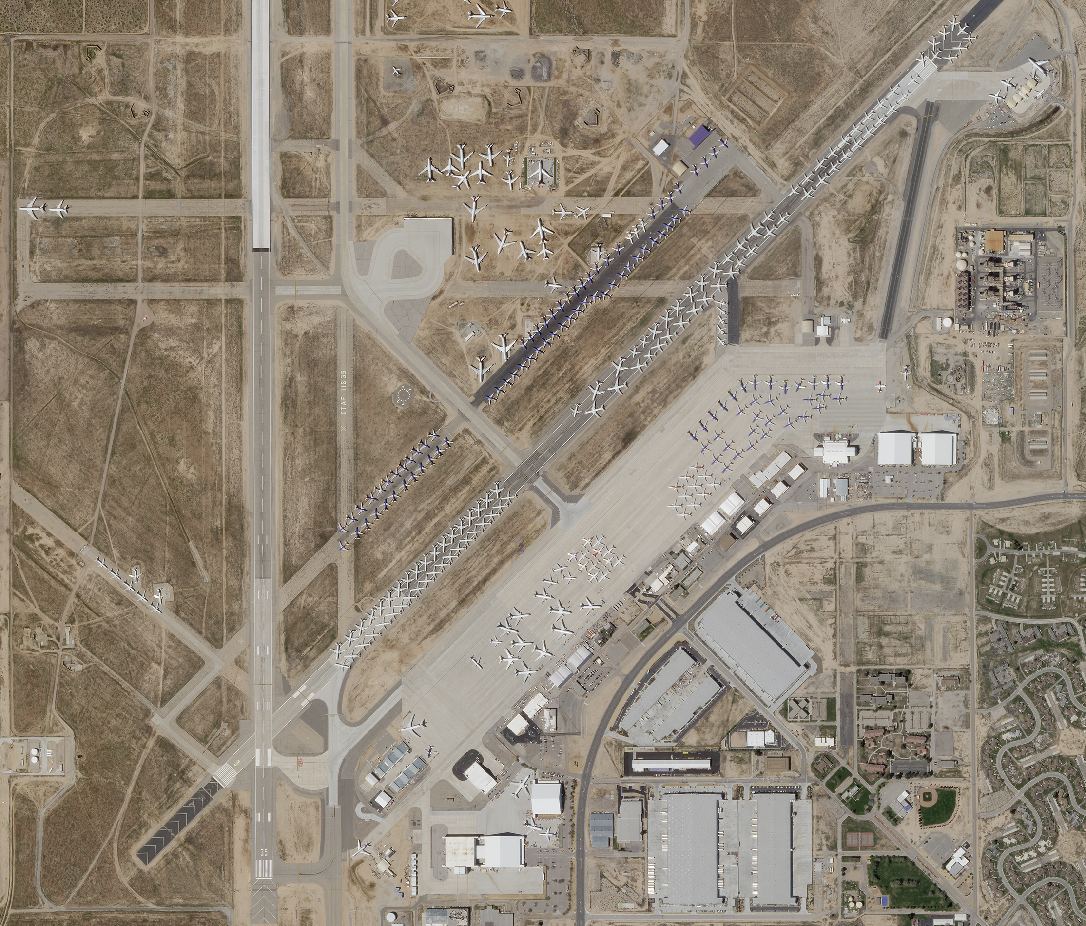 These Aerial And Satellite Photos Of An Airport Absolutely Stuffed With ...