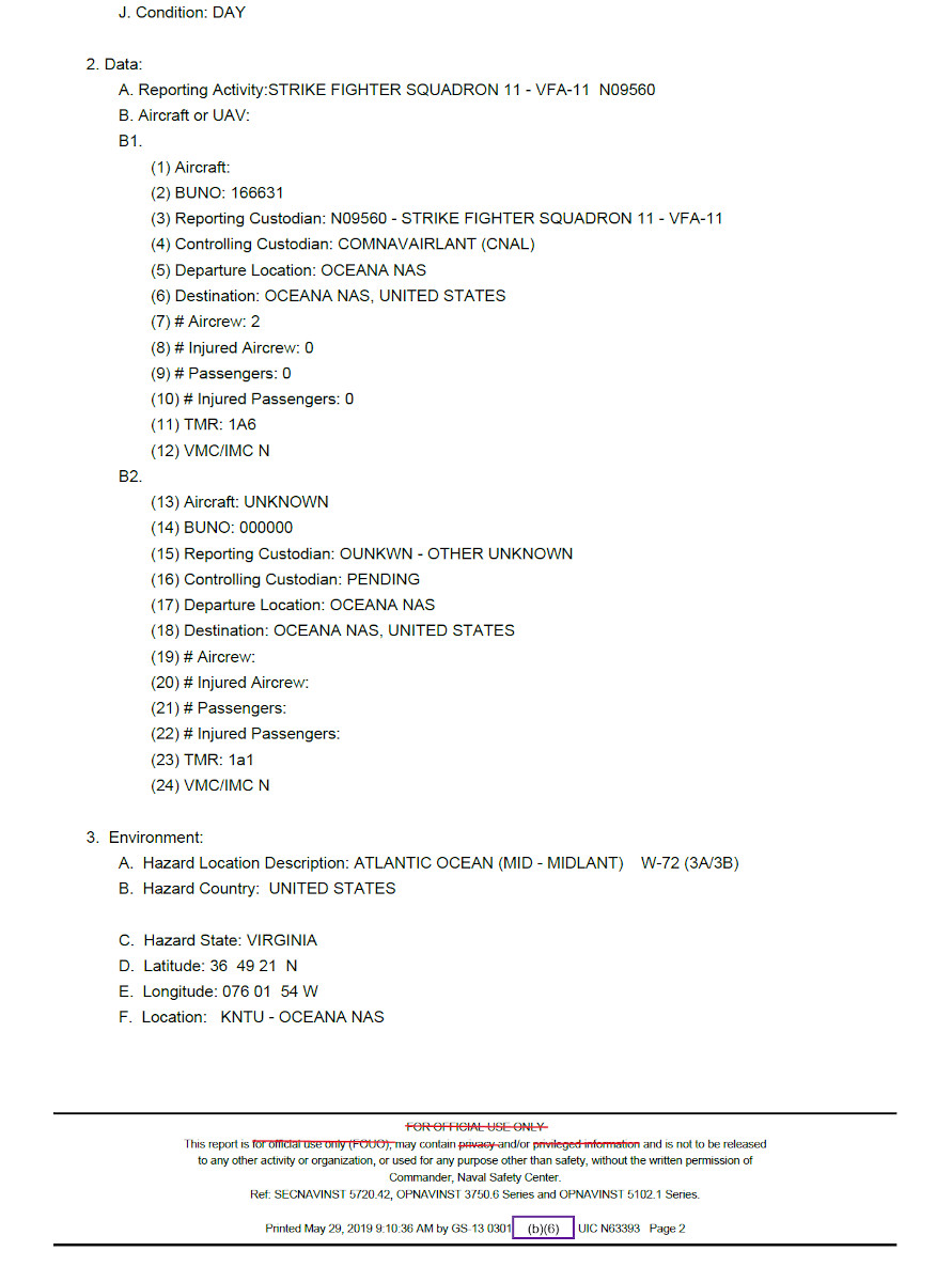 Here Are The Navy Pilot Reports From Encounters With Mysterious ...