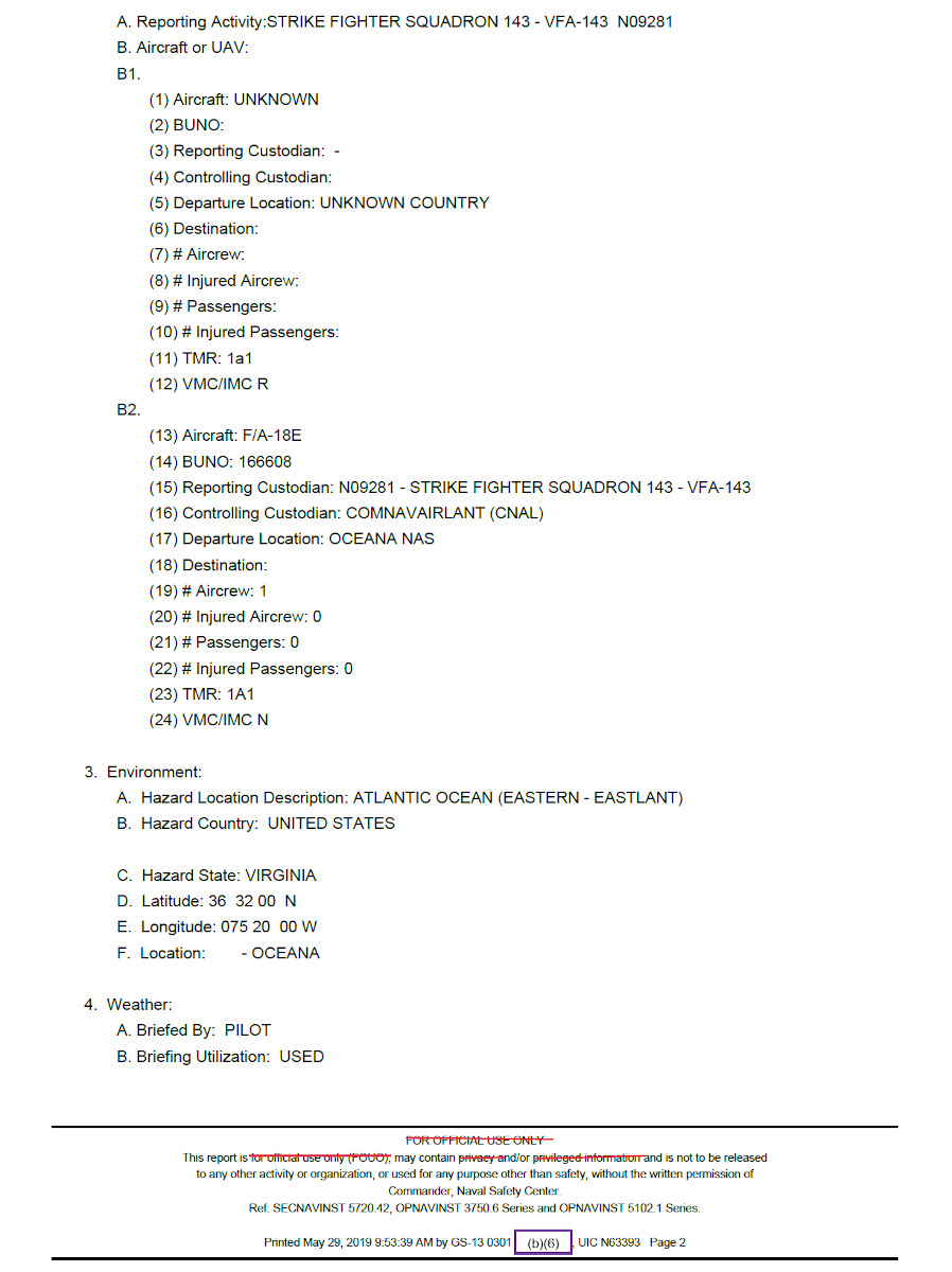 Here Are The Navy Pilot Reports From Encounters With Mysterious ...