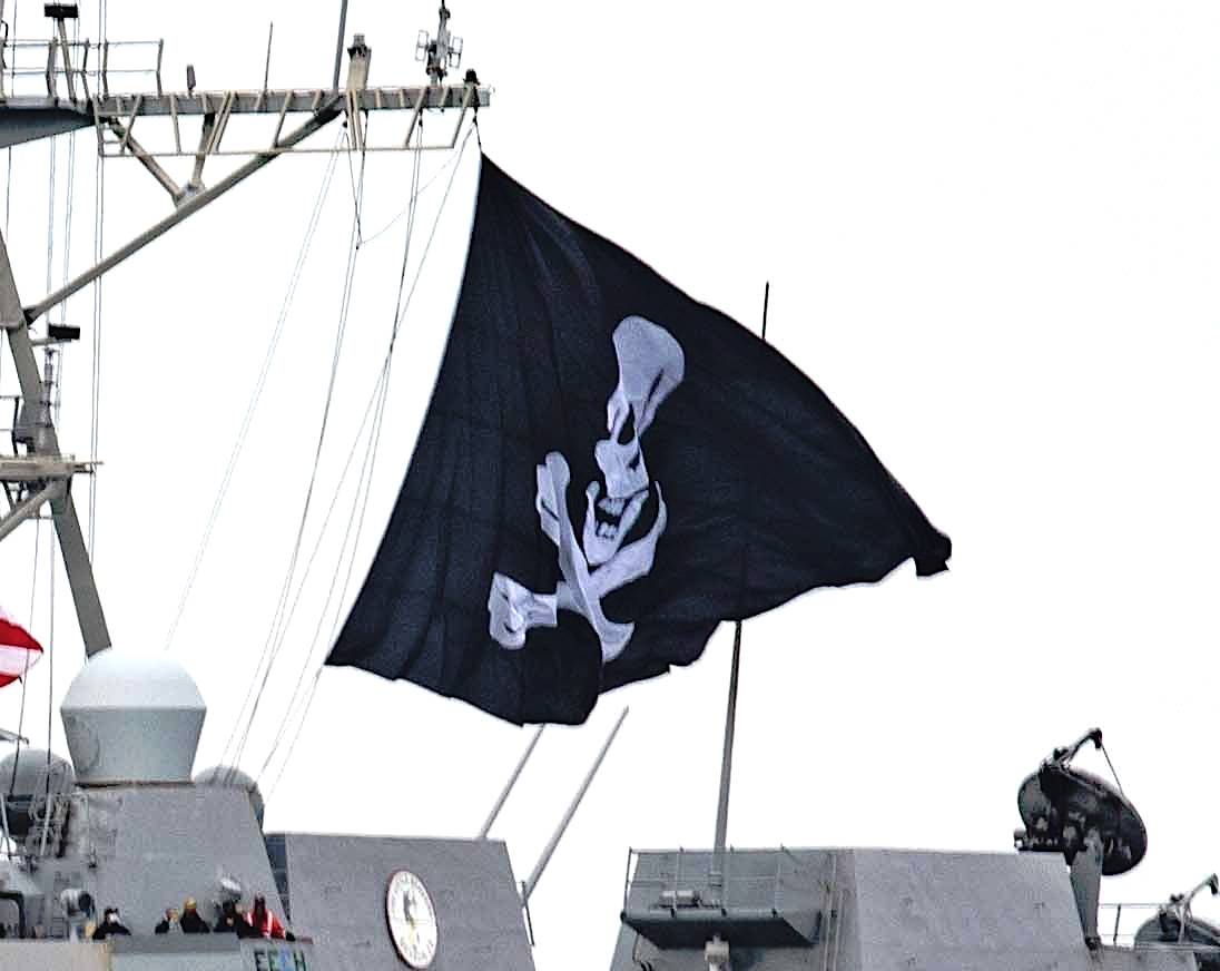 Here's Why The Destroyer USS Kidd Was Flying A Huge Pirate Flag As It ...