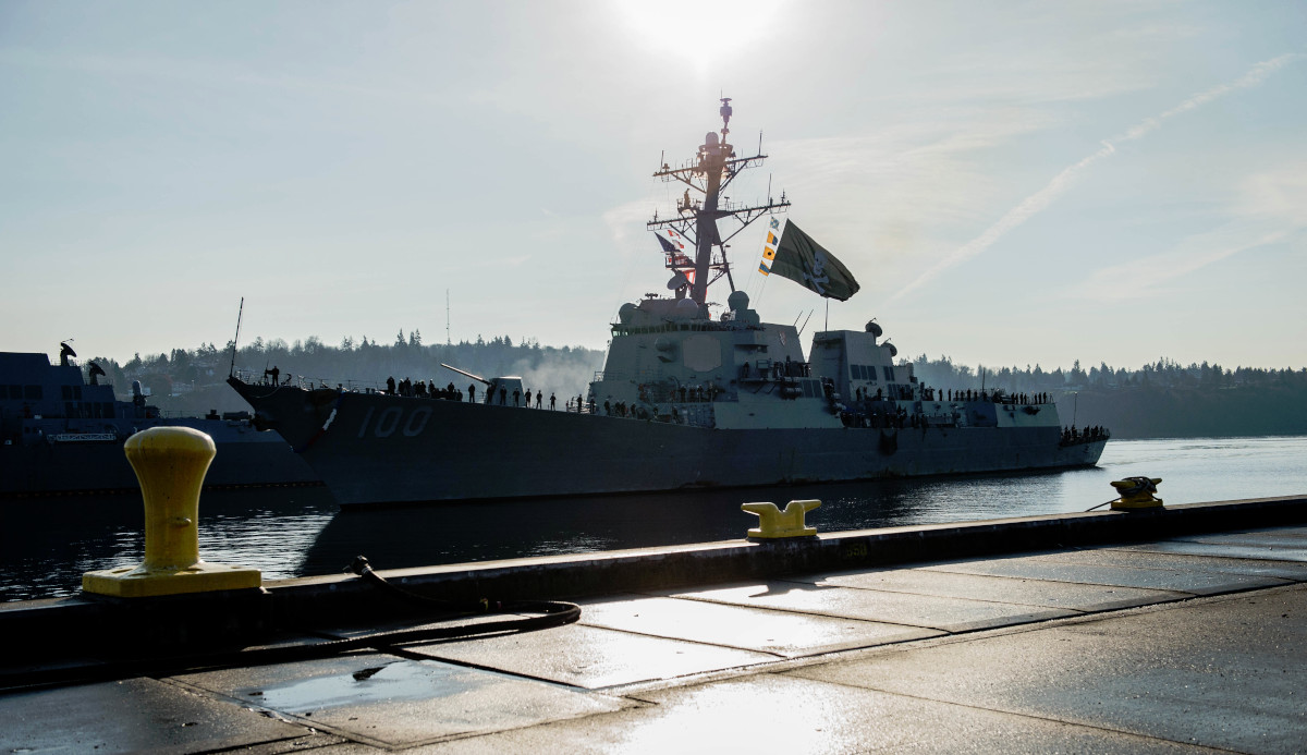 Here's Why The Destroyer USS Kidd Was Flying A Huge Pirate Flag As It ...