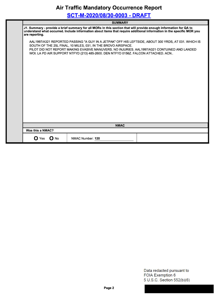Here's The FAA Report, Full ATC Audio From The 'Guy In A Jetpack ...