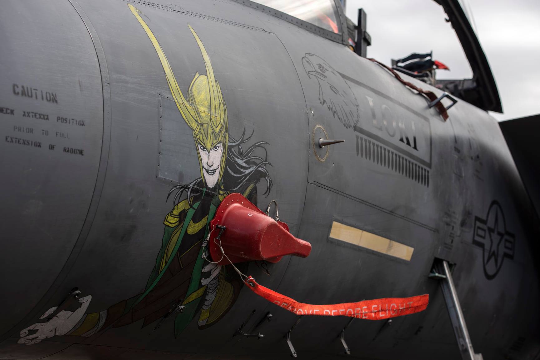 Squadron Showcases F-15E Strike Eagles Adorned With Villain-Themed Nose ...