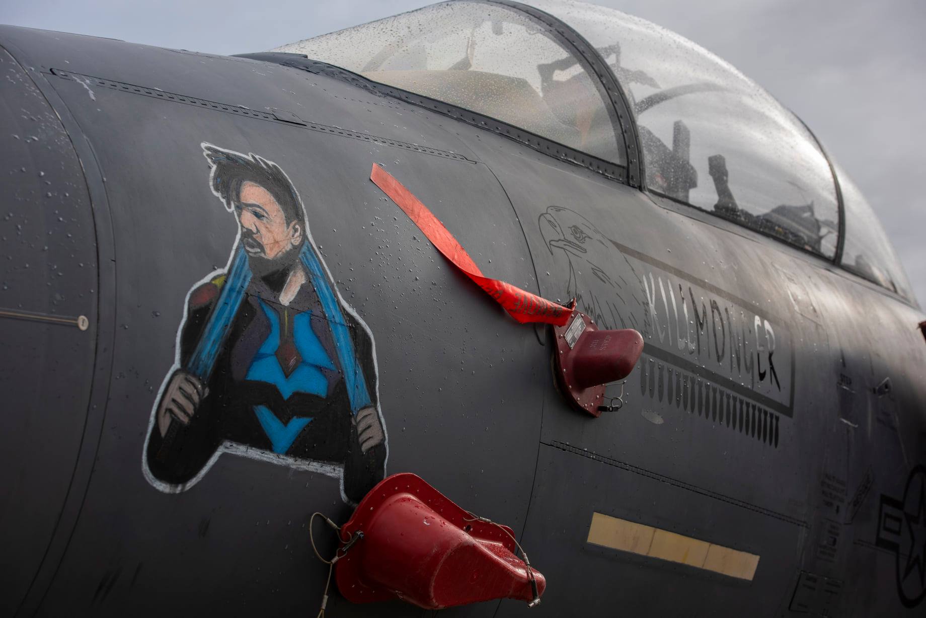 Squadron Showcases F-15E Strike Eagles Adorned With Villain-Themed Nose ...