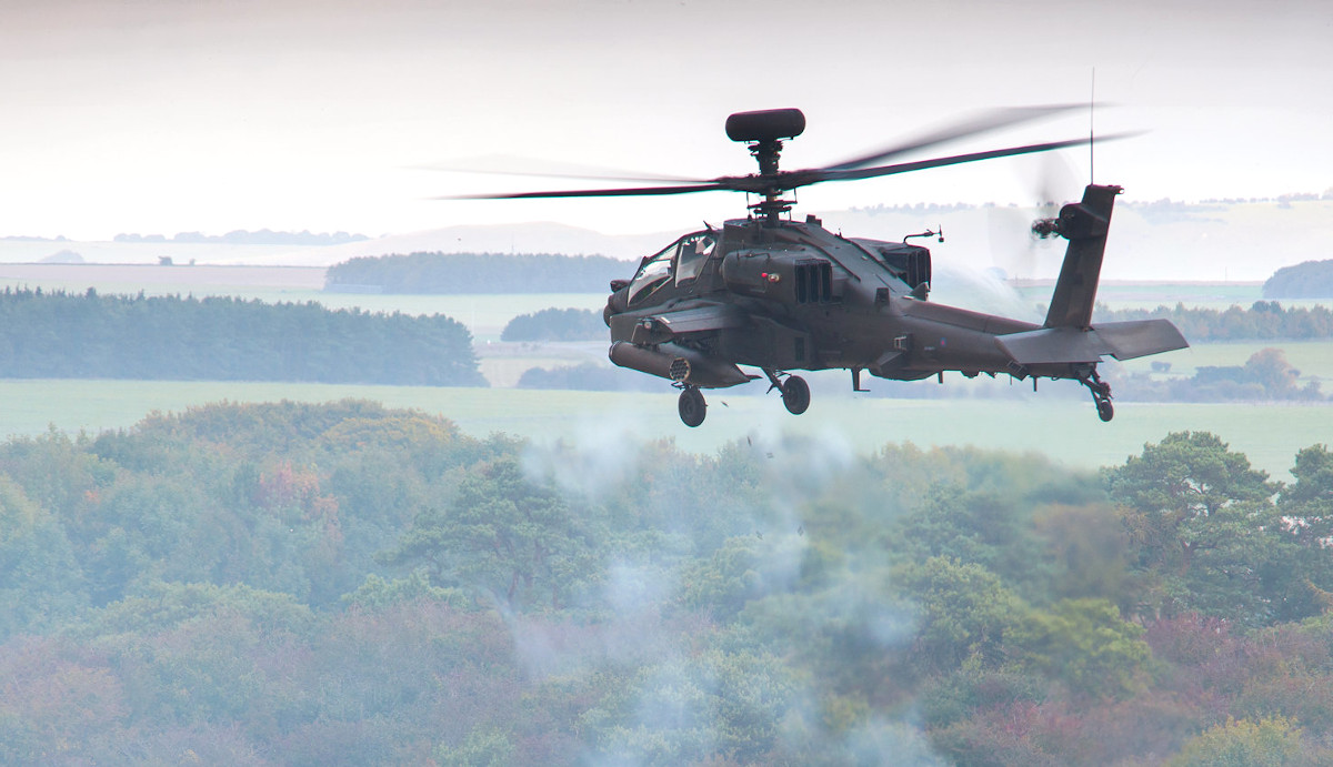 British Army Apache Gunship's 30mm Cannon Accidentally Fires During ...