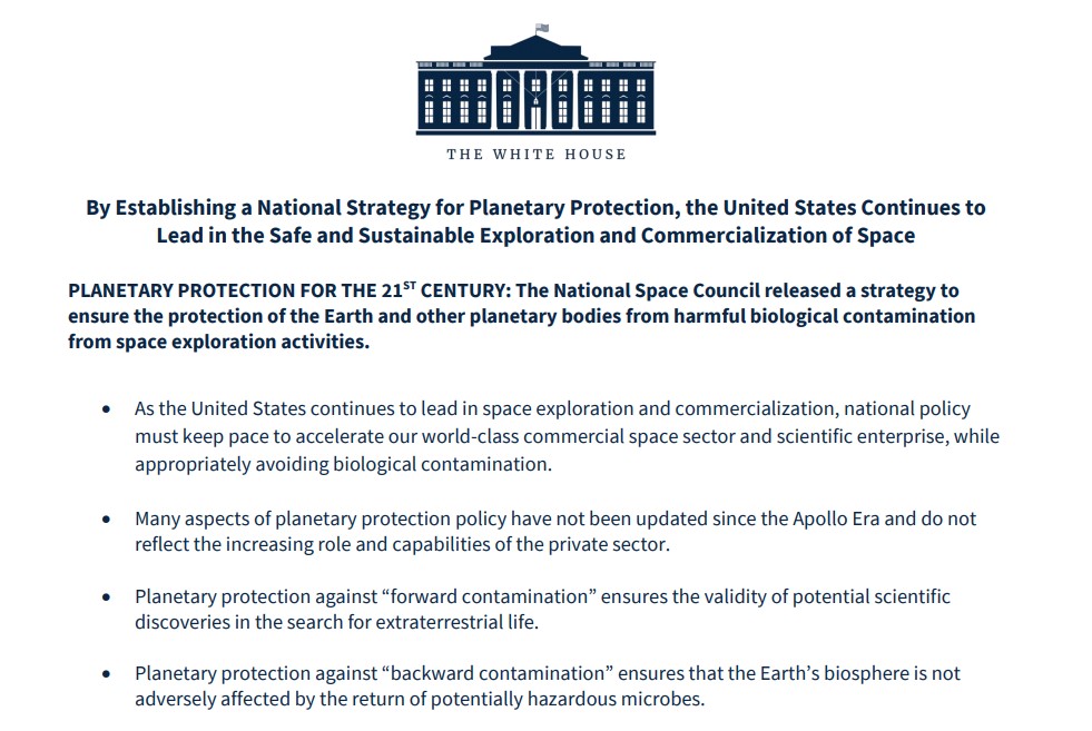 The White House's Planetary Protection Strategy Is About Space Invaders ...