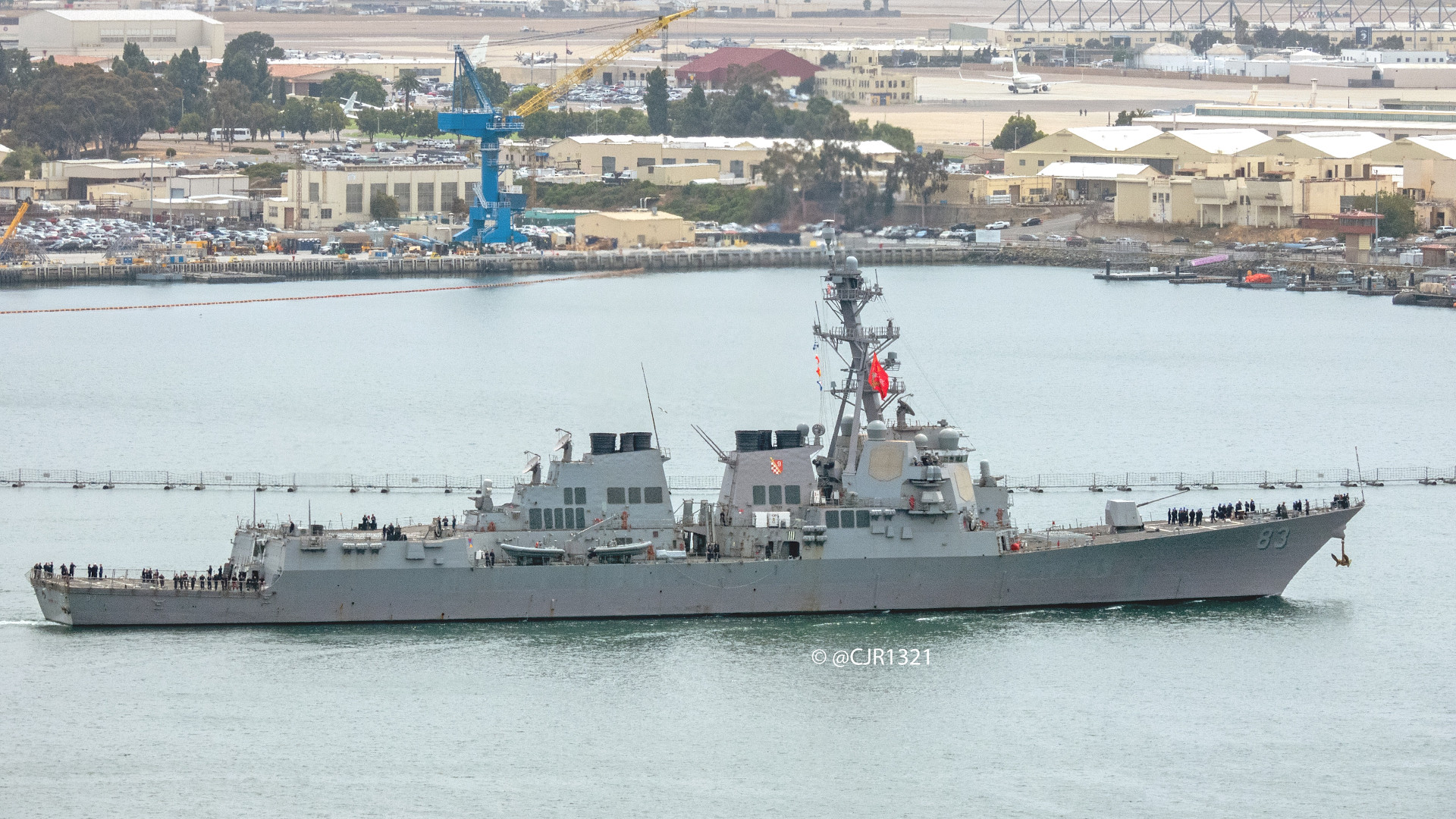 Why The Destroyer USS Howard Left Port Flying A Bright Red Flag Adorned ...