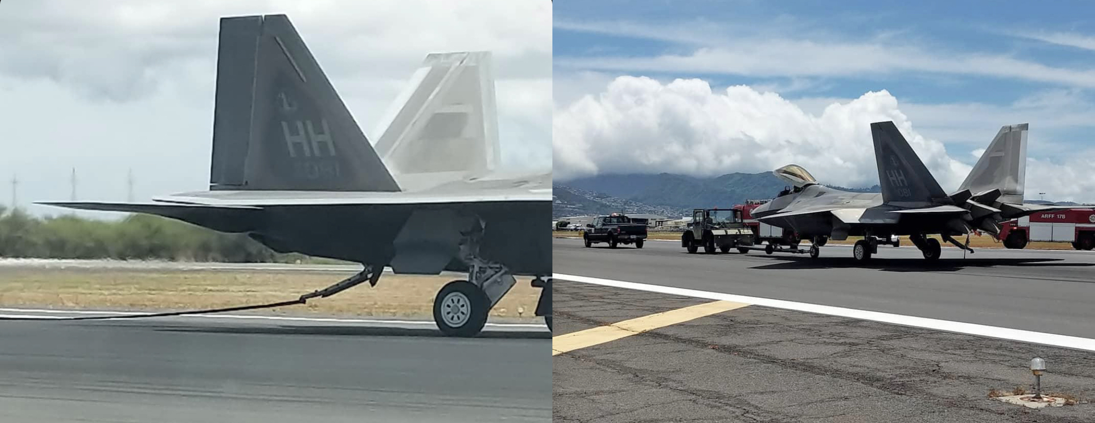 Watch This F-22 Raptor's Tailhook Catch The Arresting Wire During An ...