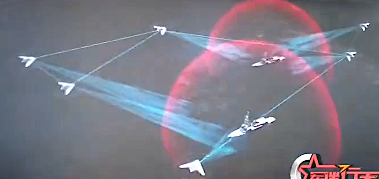 Chinese Flying Wing Drones Launch Swarming Decoys At Enemy Warships In ...