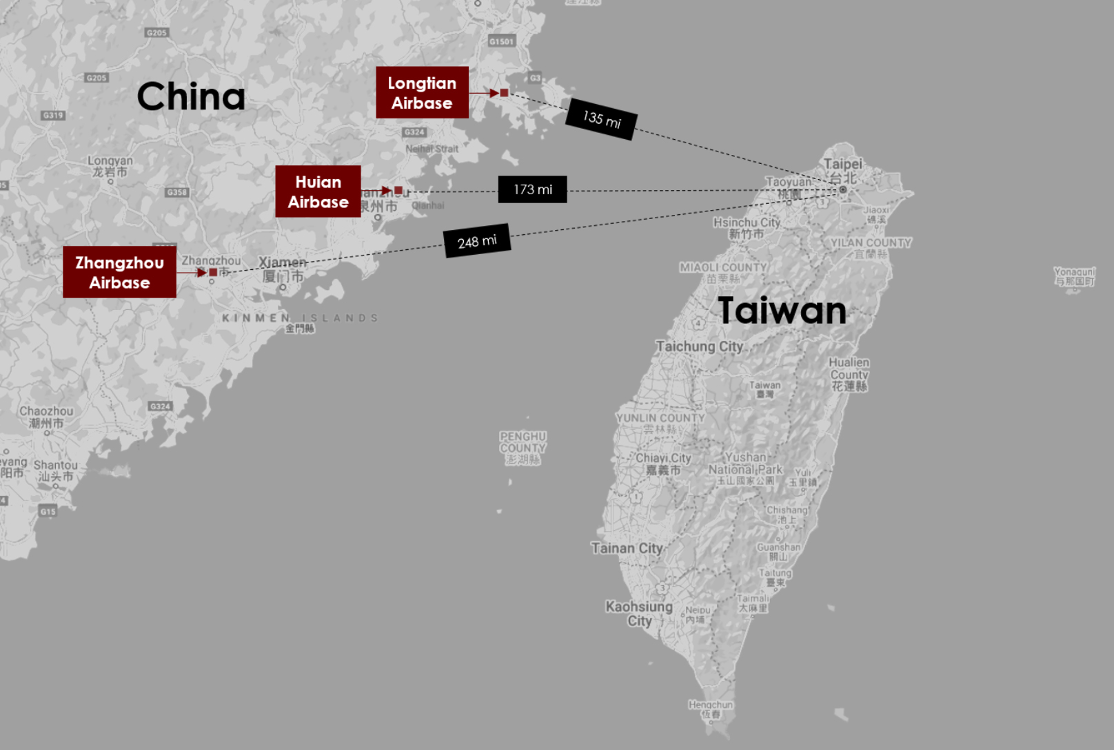 Major Construction Underway At Three Of China's Airbases Closest To Taiwan
