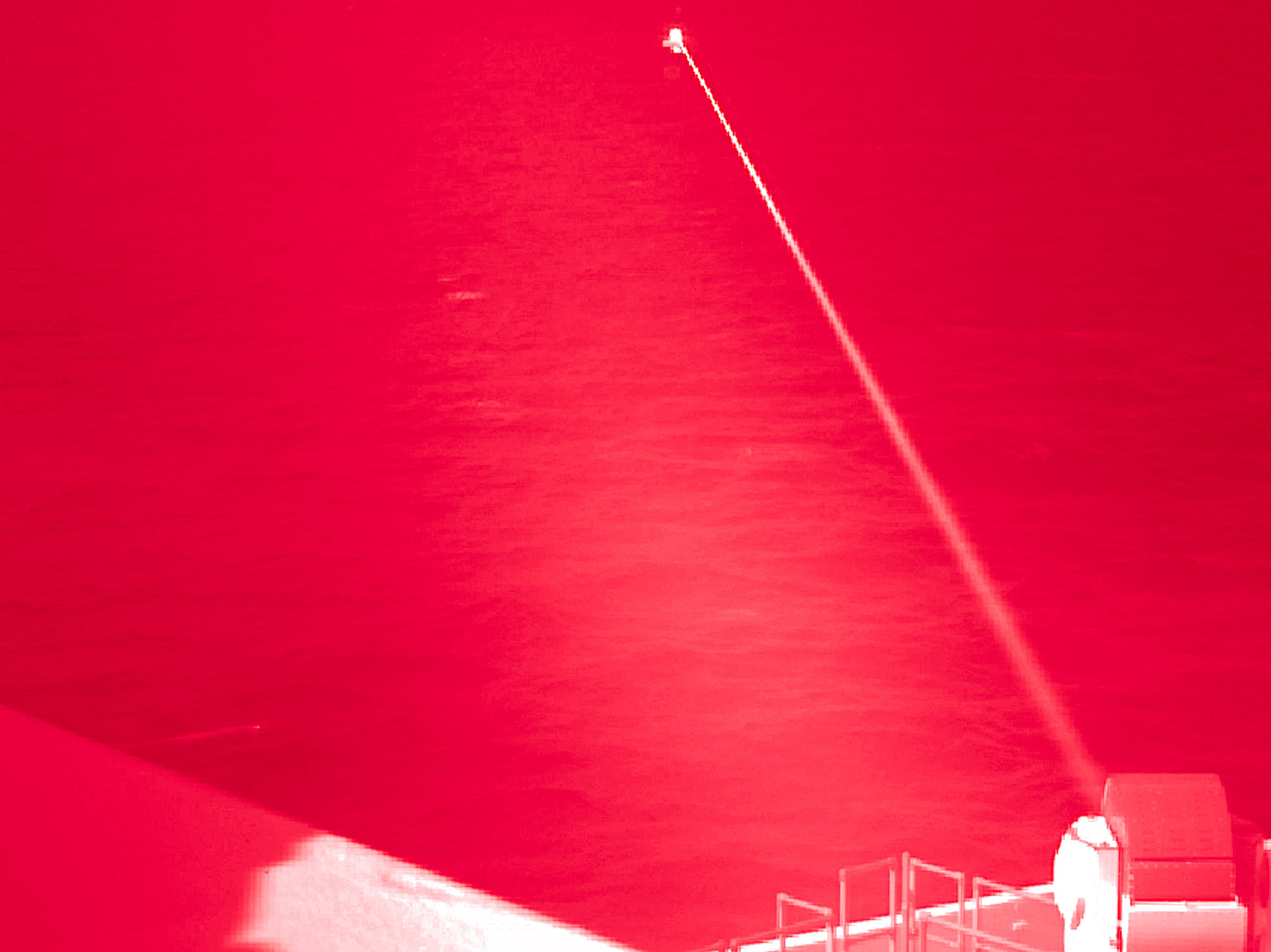 USS Portland Uses Its Experimental Laser To Fry A Floating Target In ...
