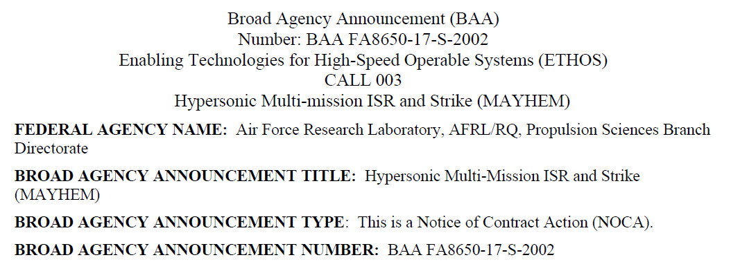Hypersonic Strike Aircraft Capability Is Part Of The Air Force's ...