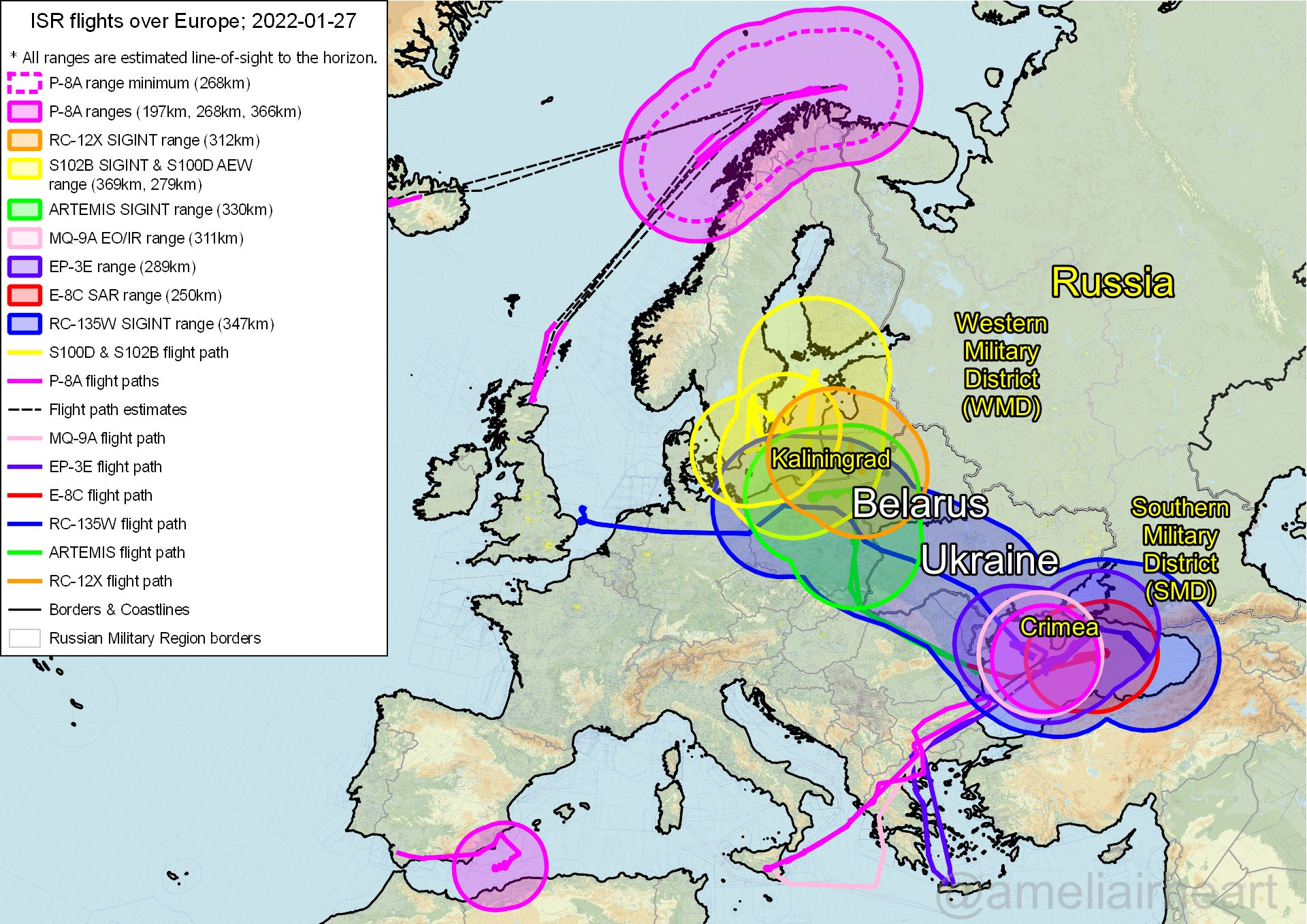 This Is The Armada Of Spy Planes Tracking Russia's Forces Surrounding ...