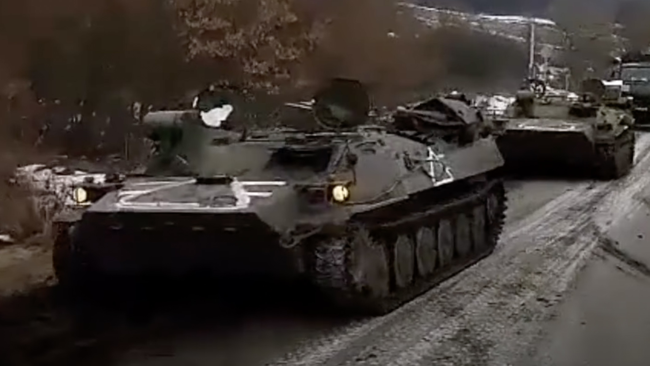Mysterious Symbols Are Appearing On Russian Military Vehicles Near Ukraine
