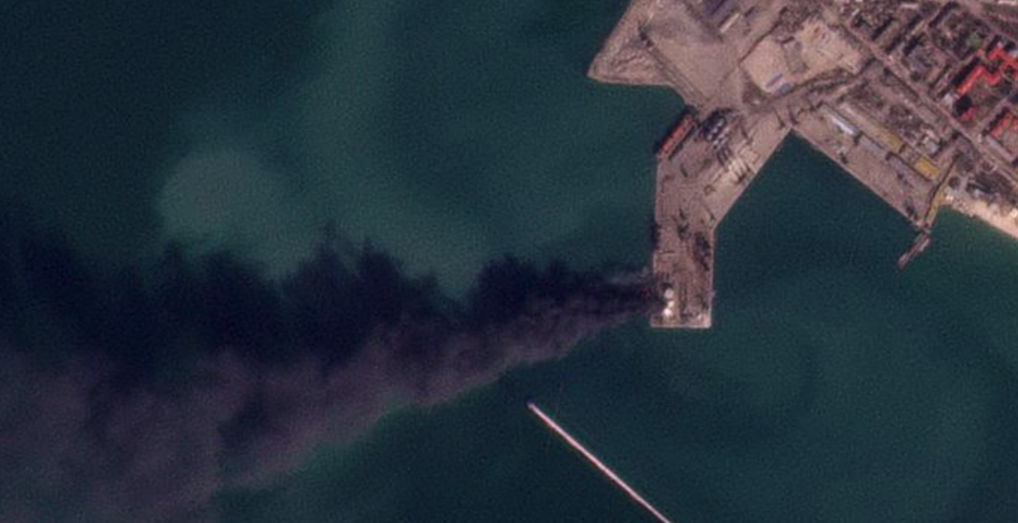 Russian Navy Ship That Exploded In Ukrainian Port Seen Totally ...