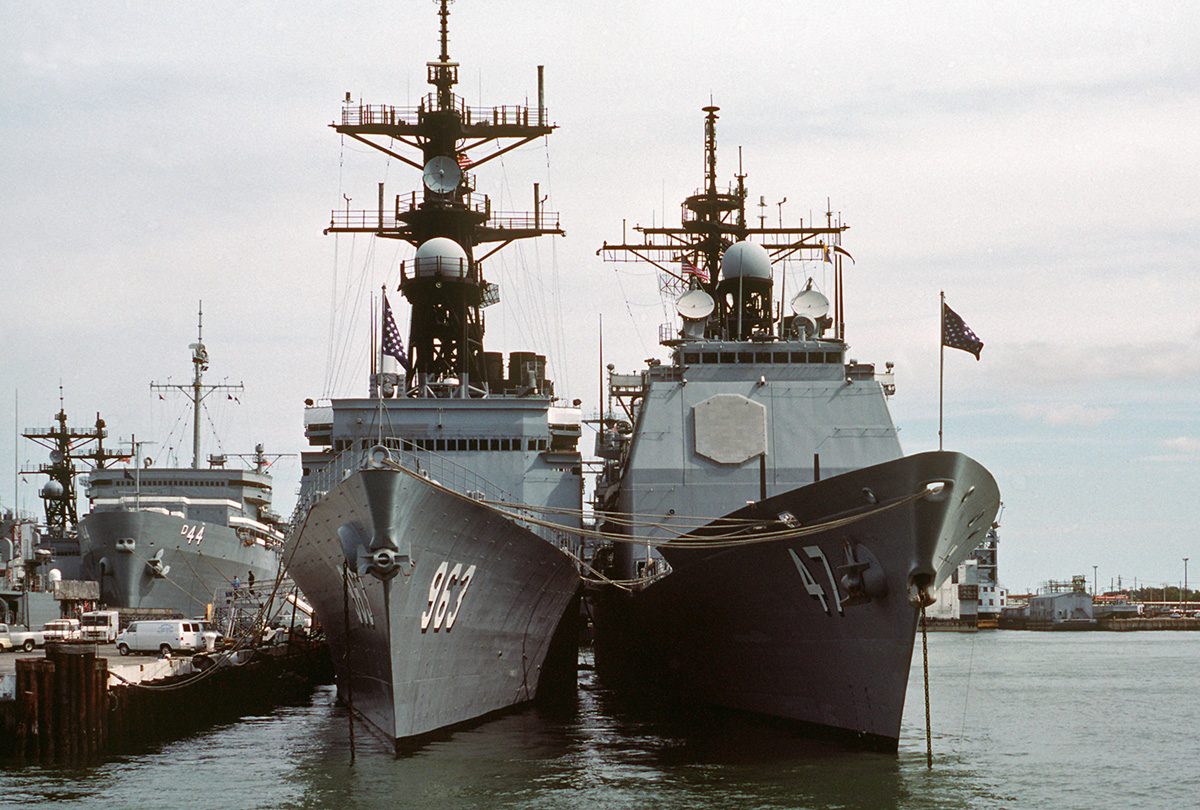 This Navy Cruiser Plows Through Some Really Nasty Swells Like A Boss