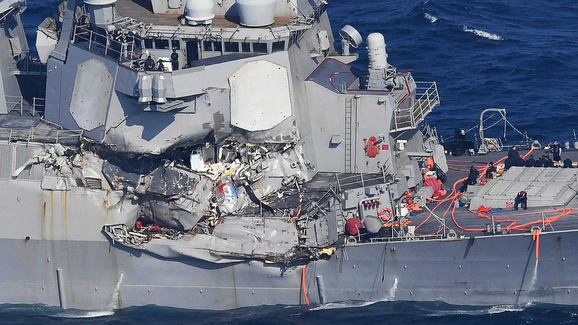Destroyer USS Fitzgerald Badly Damaged After Collision With Merchant Vessel