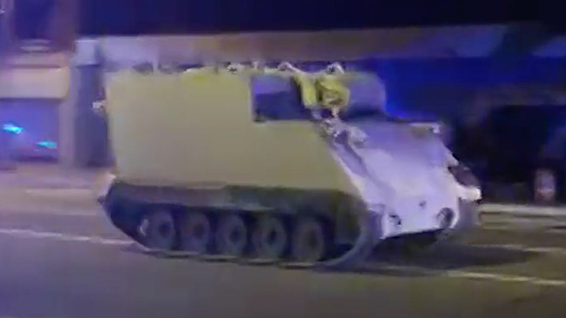 Virginia State Troops Are Chasing Someone In A Tracked Armored Command ...