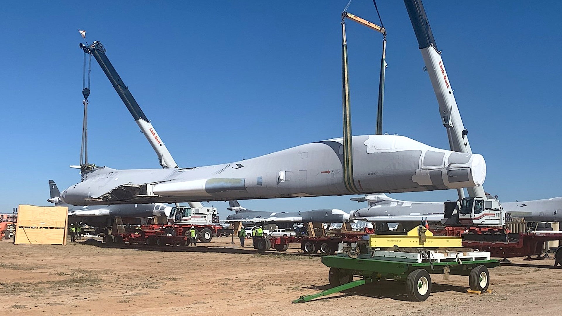 Air Force Sends Full B-1B Airframe From Boneyard To Kansas To Create ...