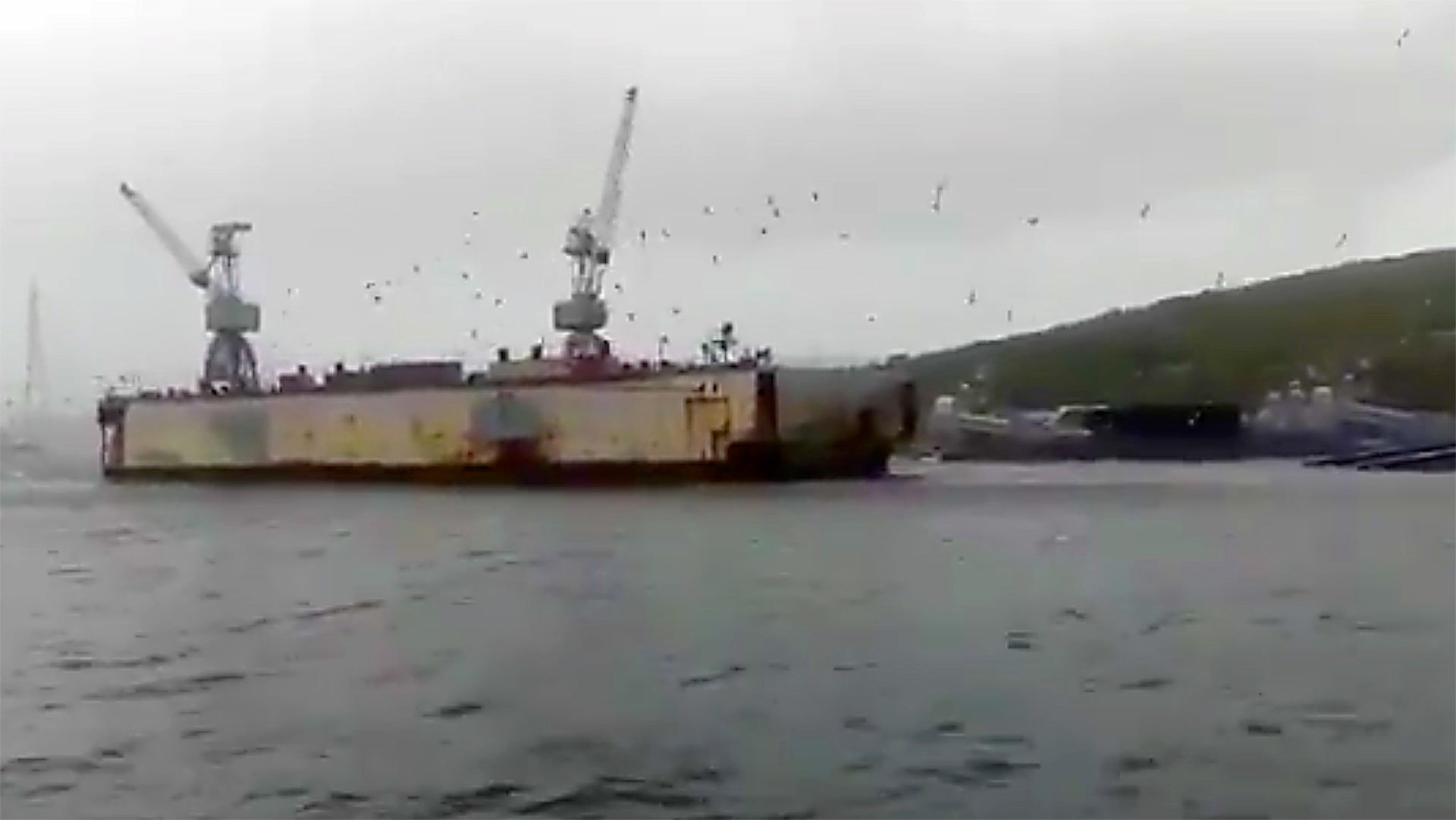 Russian Floating Dry Dock Smacks Into Ships And Submarines At Naval ...