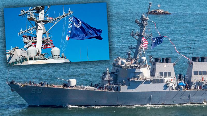 Here's Why The Destroyer USS Kidd Was Flying A Huge Pirate Flag As It ...