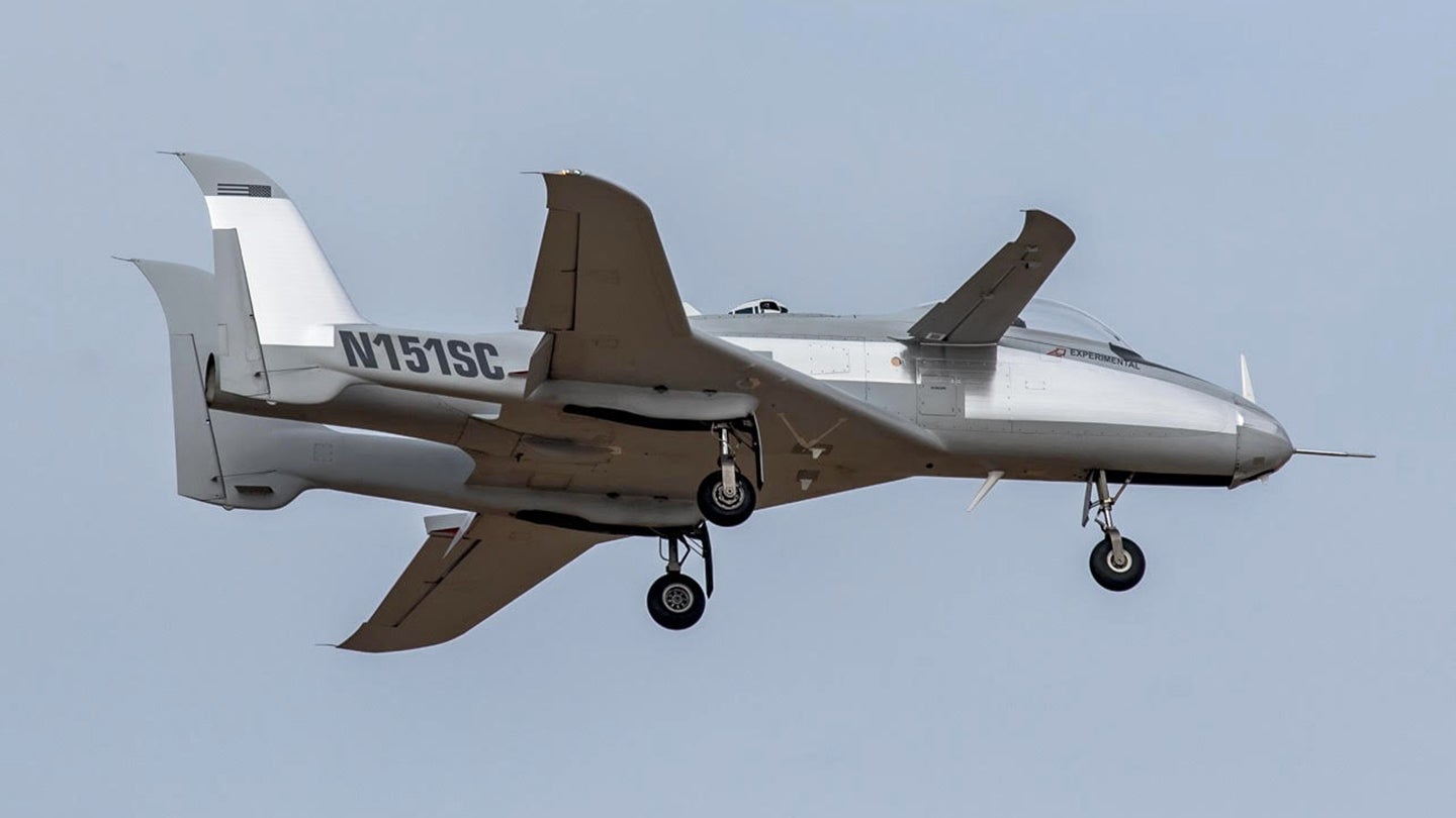 Metallic Coating-Clad ARES Experimental Jet Flies Alongside Its ...